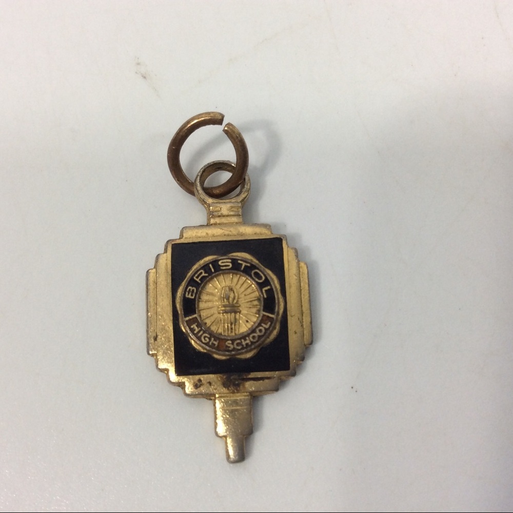 Vintage Bristol High School Senior Key Pendant Black … - Gem